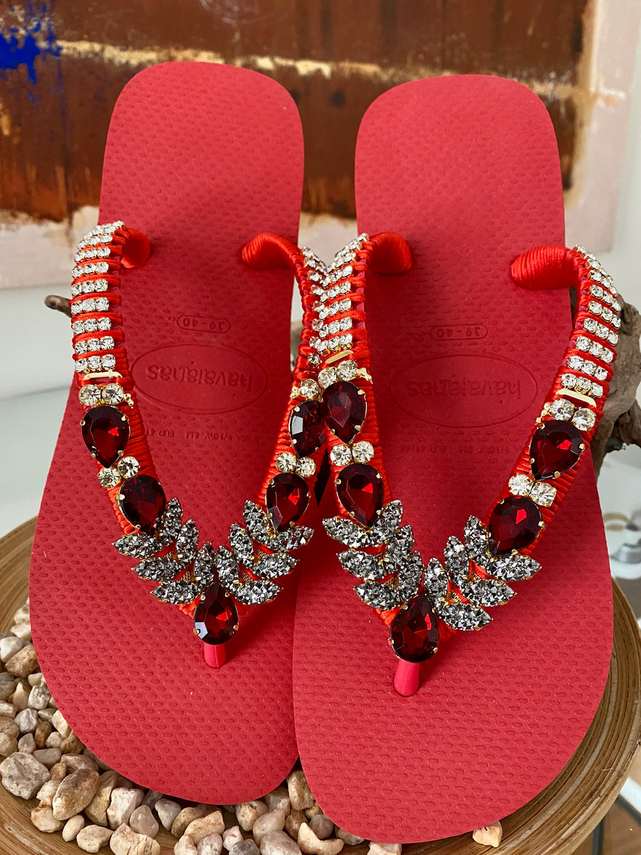 Crush Ruby Red Sandals | Design by Desire Flip Flops